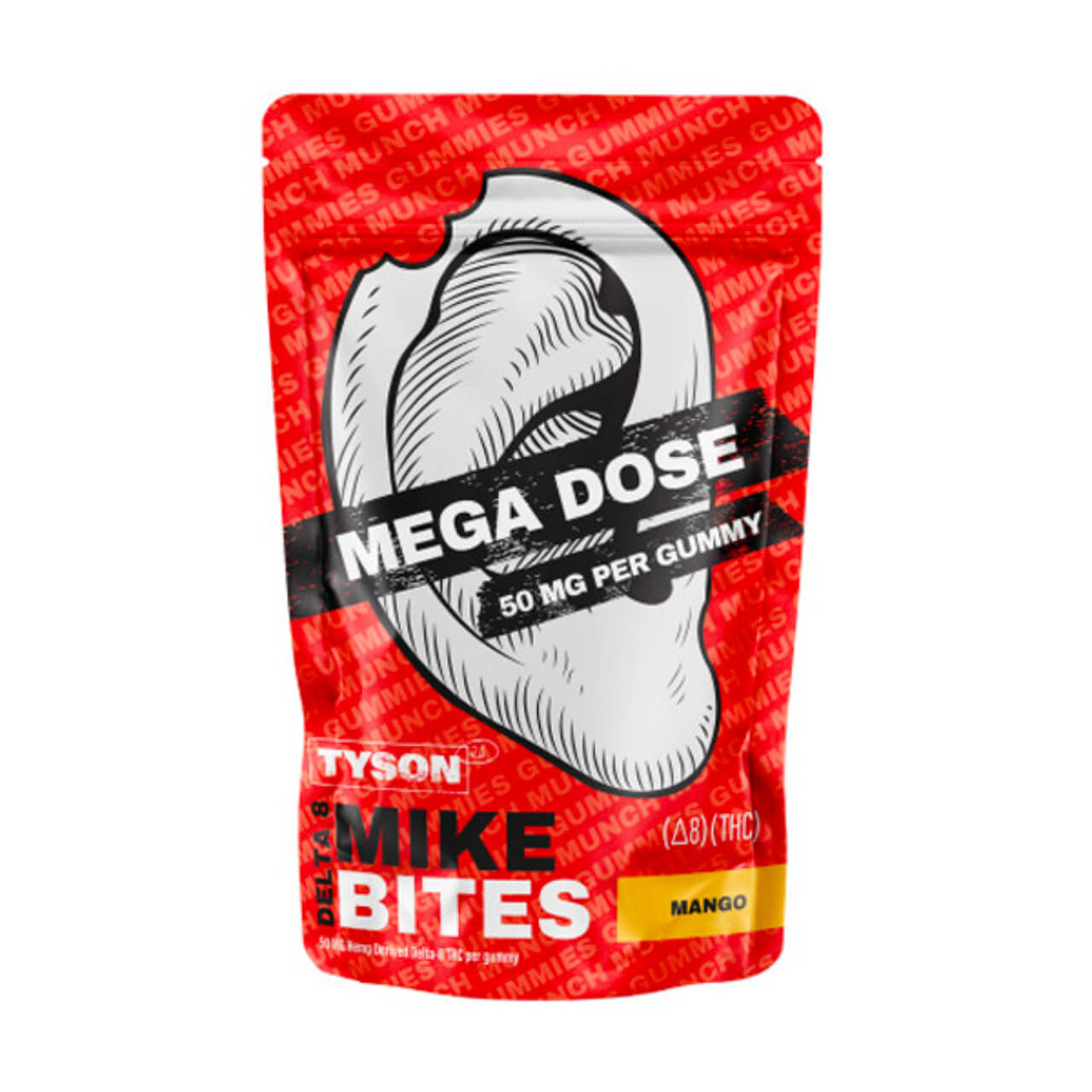 Tyson 2.0 Mike Bites Delta 8 Gummies - Mega Dose 50MG Per Gummy - My ...