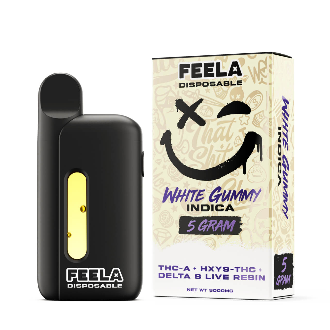 Feela THC-A , HXY-9, Delta 8 Live Resin Disposable - 5G - My Delta 8 ...